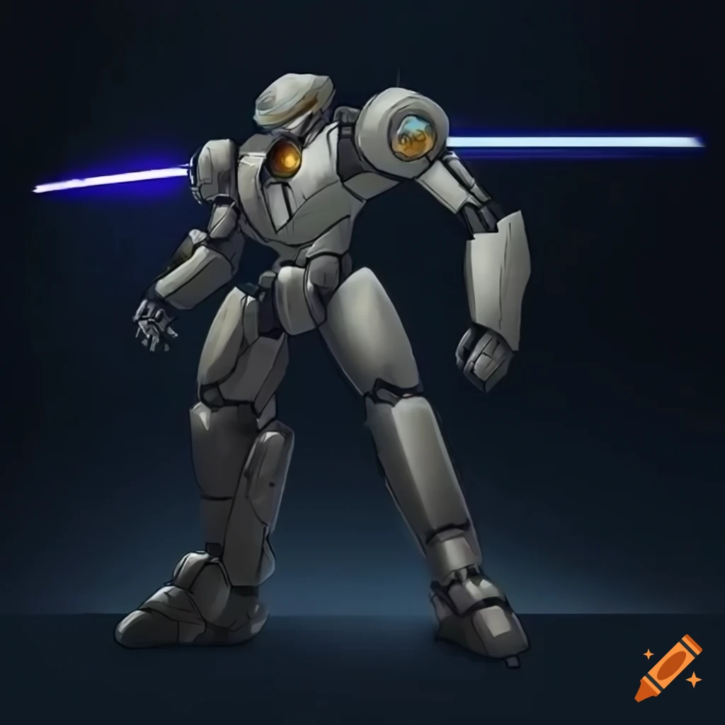 Mecha with beam saber on Craiyon