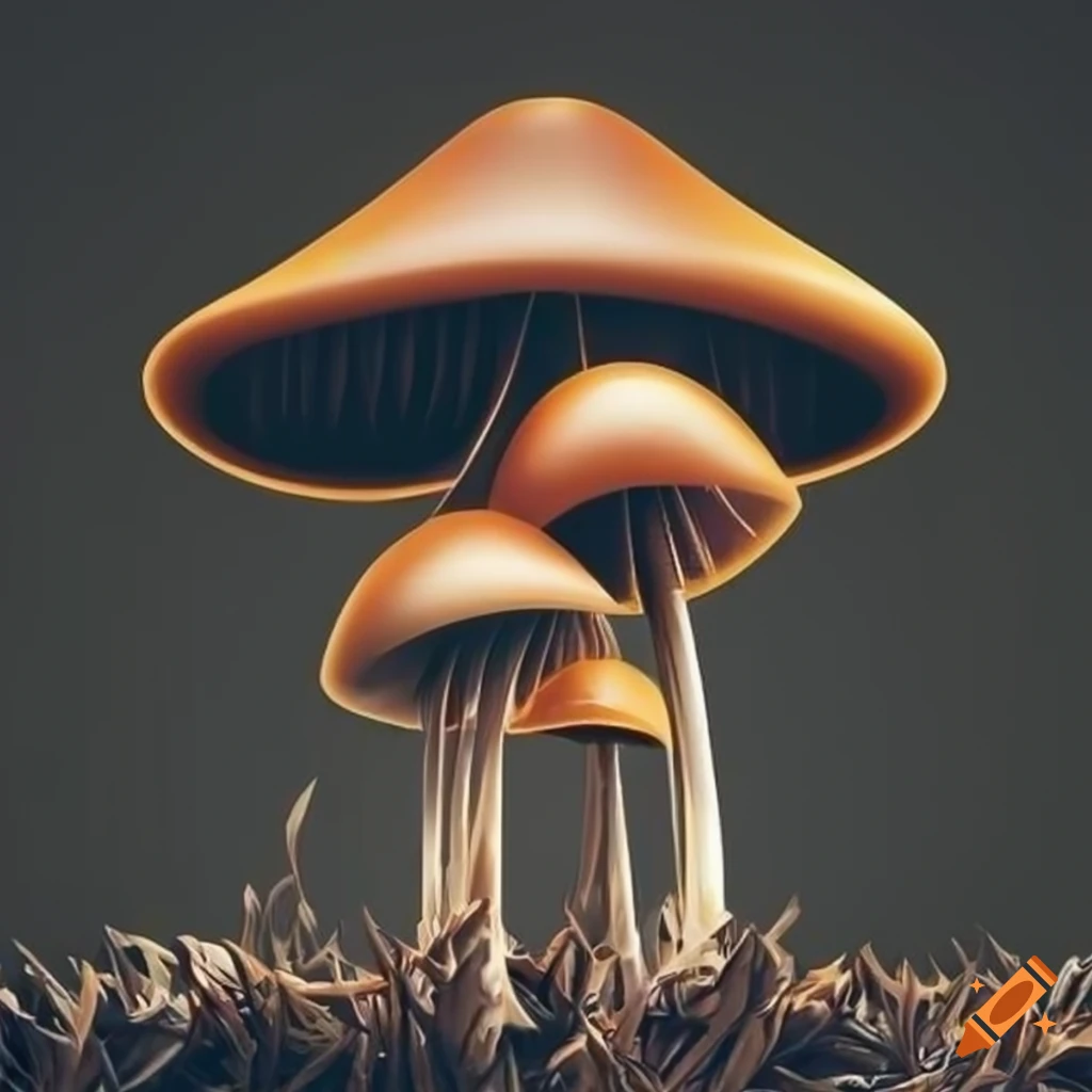 Logo of a psilocybin company named mushsetas on Craiyon