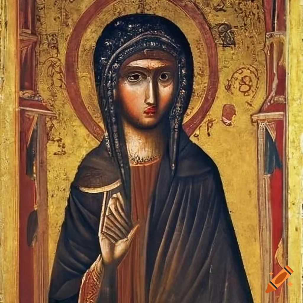 Italo-byzantine altarpiece on Craiyon