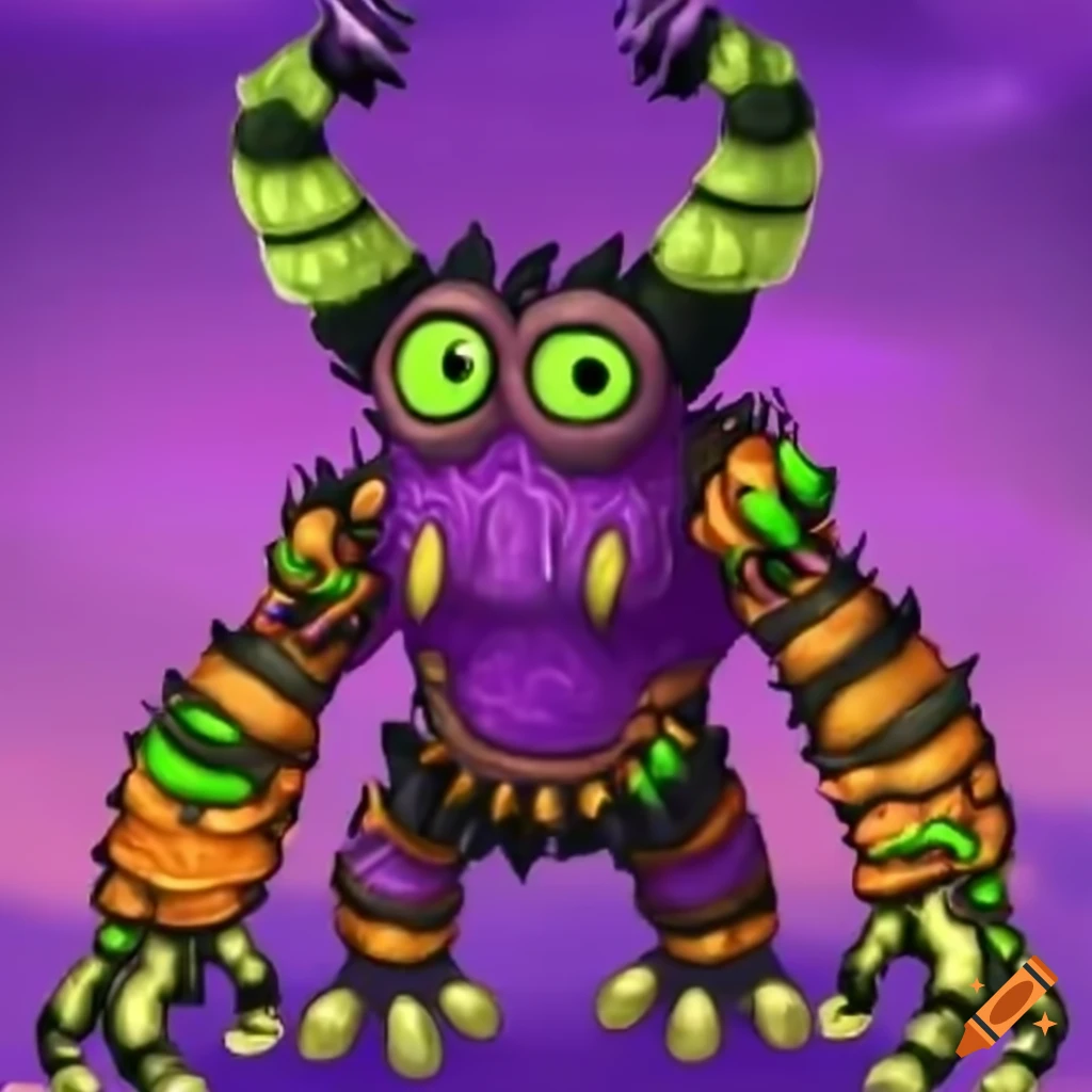 Epic monster design with three arms and colorful body inspired by My ...