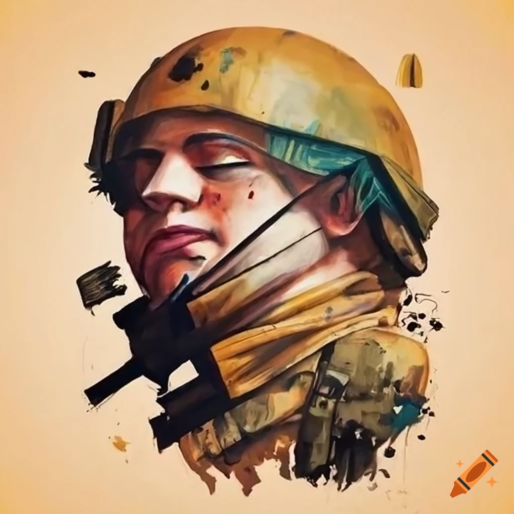 Mural depicting war in ukraine through art and design on Craiyon