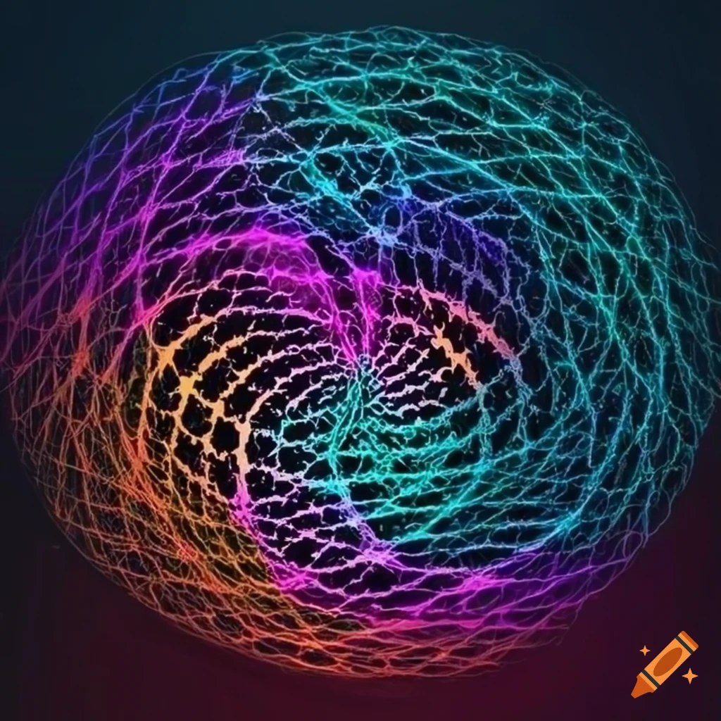 Elegant abstract logo with intricate patterns inspired by string theory ...