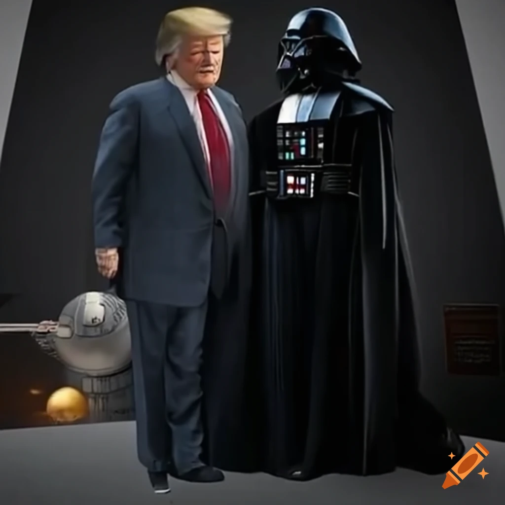 Donald Trump and Darth Vader together in a Star Wars scene with the ...