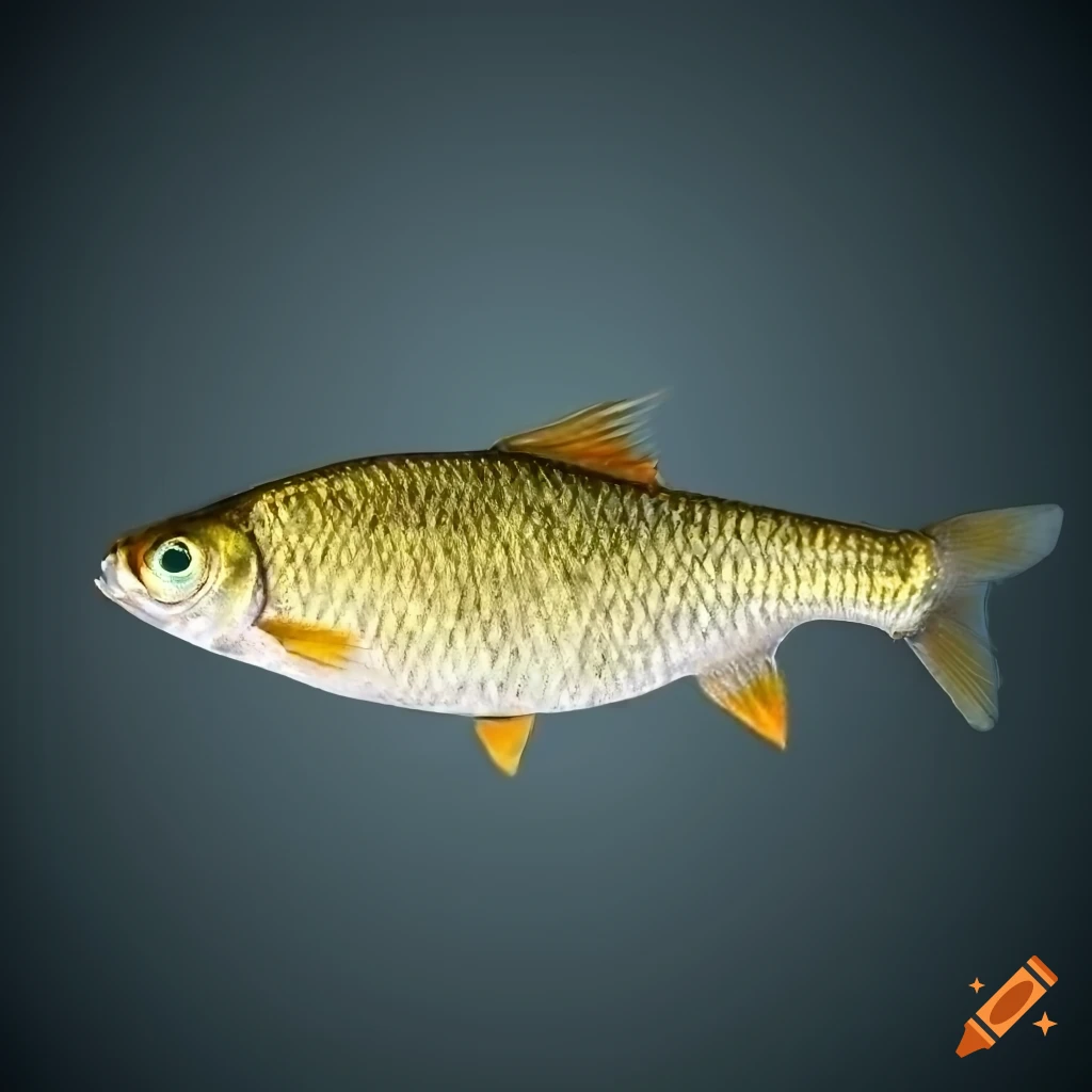 Roach fish on transparent background at full size on Craiyon