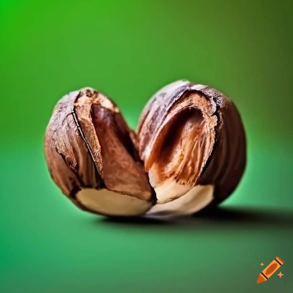 Ash nut on green background on Craiyon