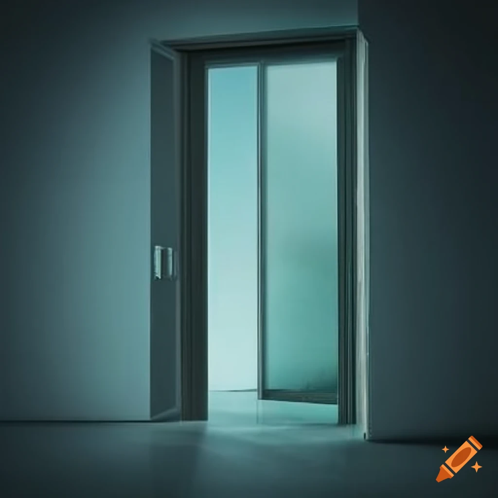 Open glass door on Craiyon