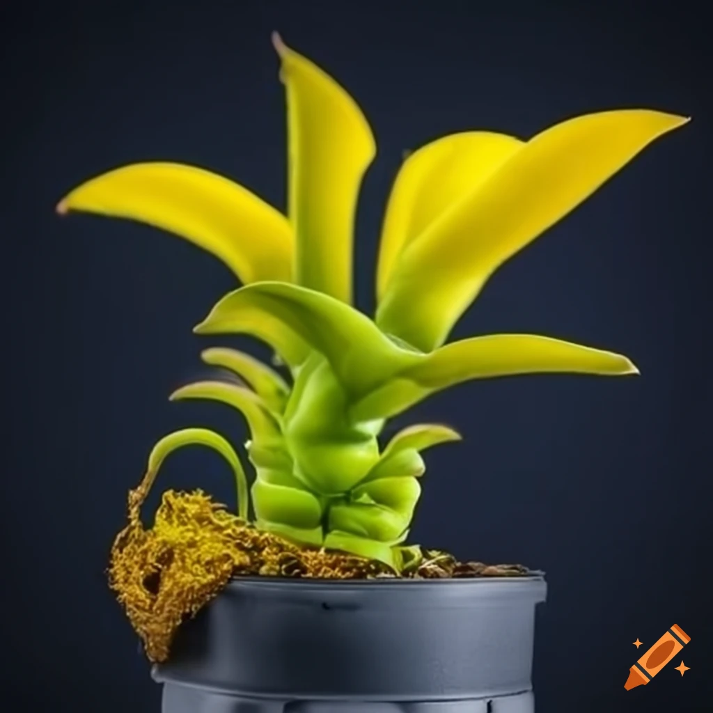 Yellow alien plant on Craiyon