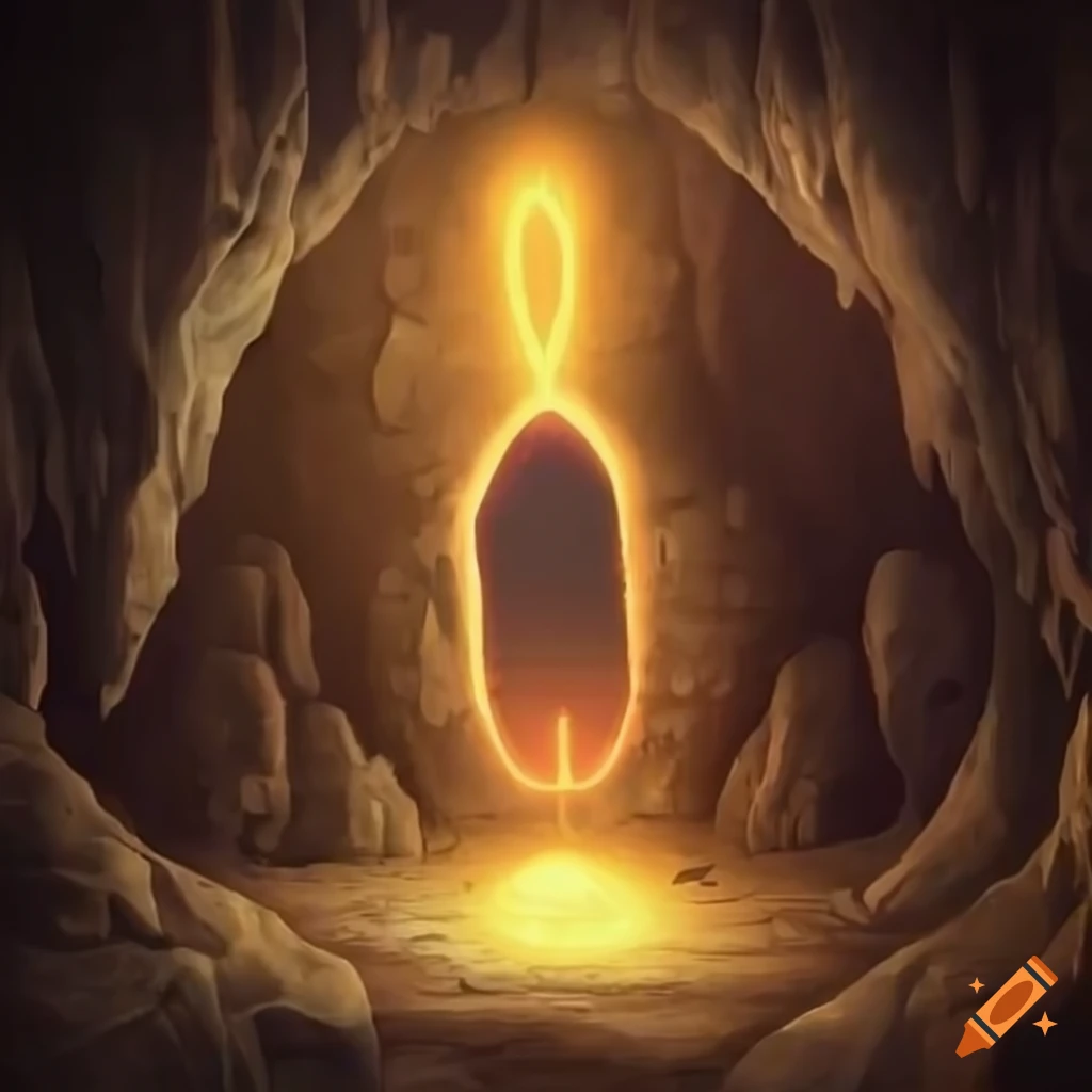 Magical dwarf standing in front of an ethereal portal with glowing ...