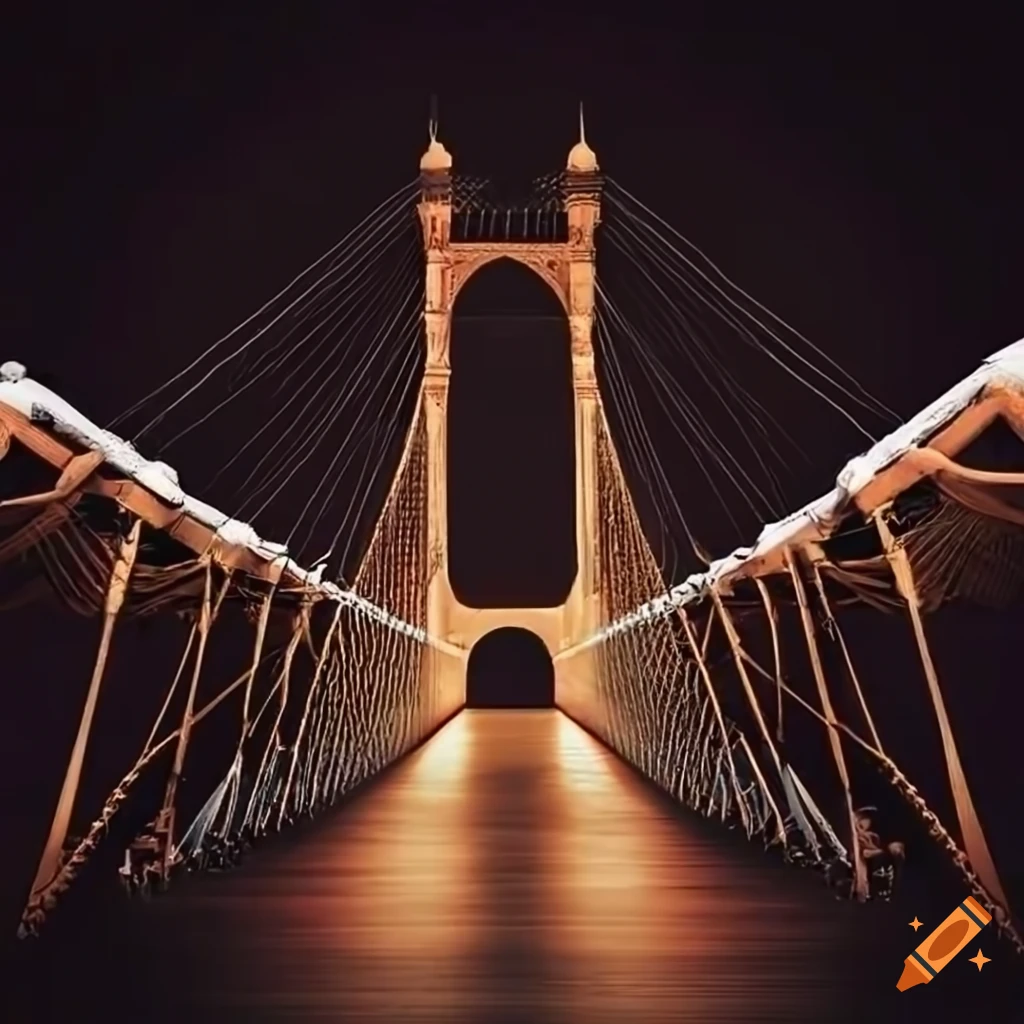 Arabic suspension bridge on Craiyon