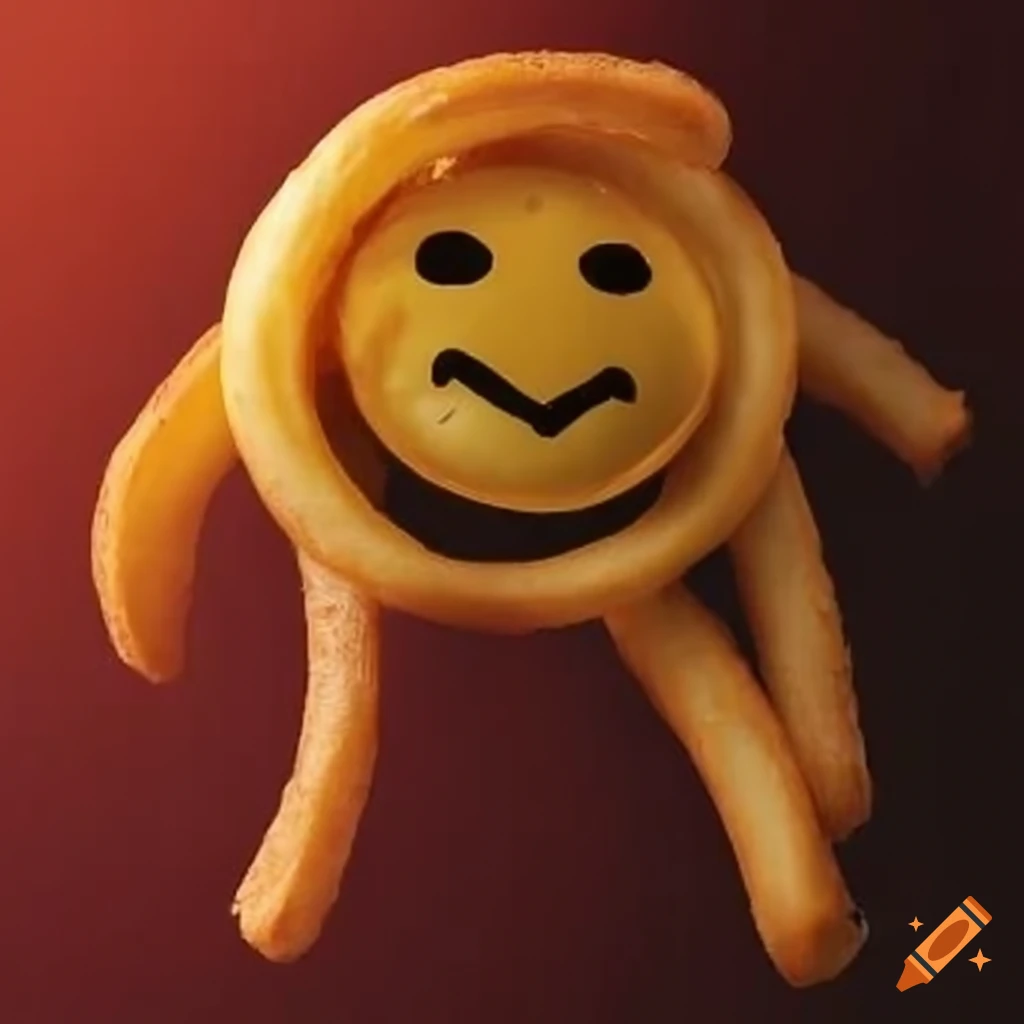 French fry with a smiley face on Craiyon