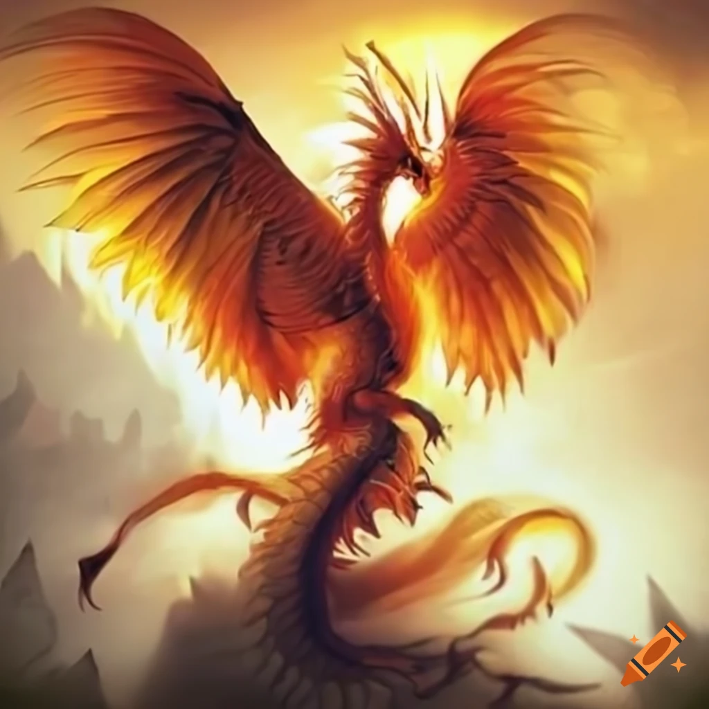 The phoenix dragon on Craiyon