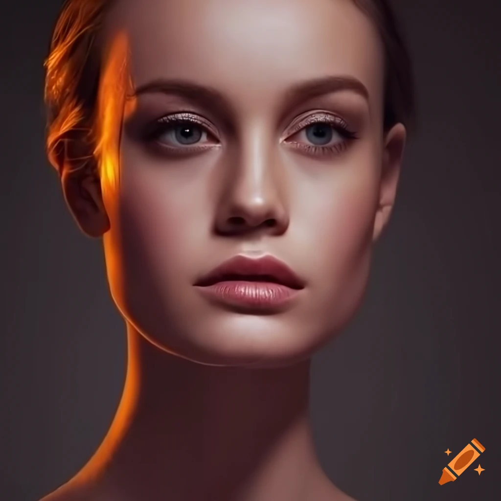 Close-up portrait with high-definition details and stunning beauty on ...
