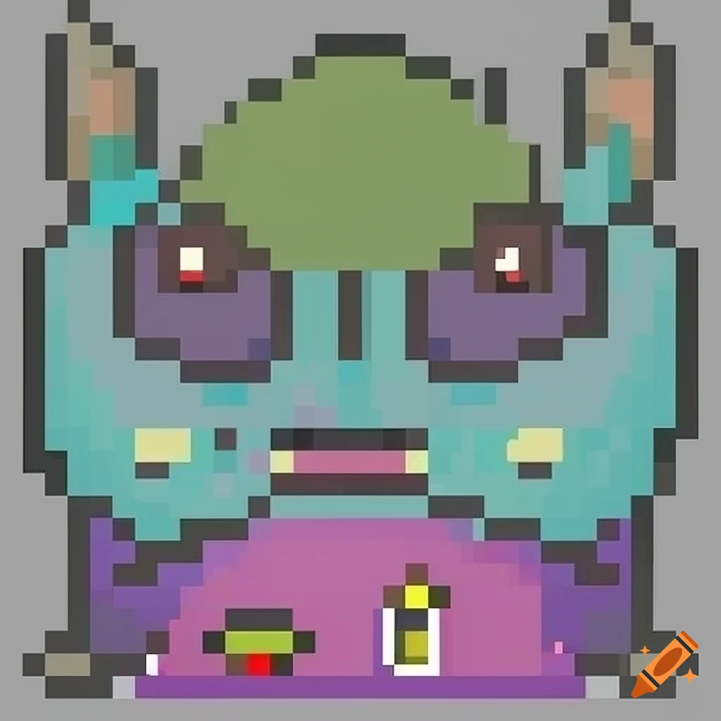 Cute pixel art monsters on Craiyon