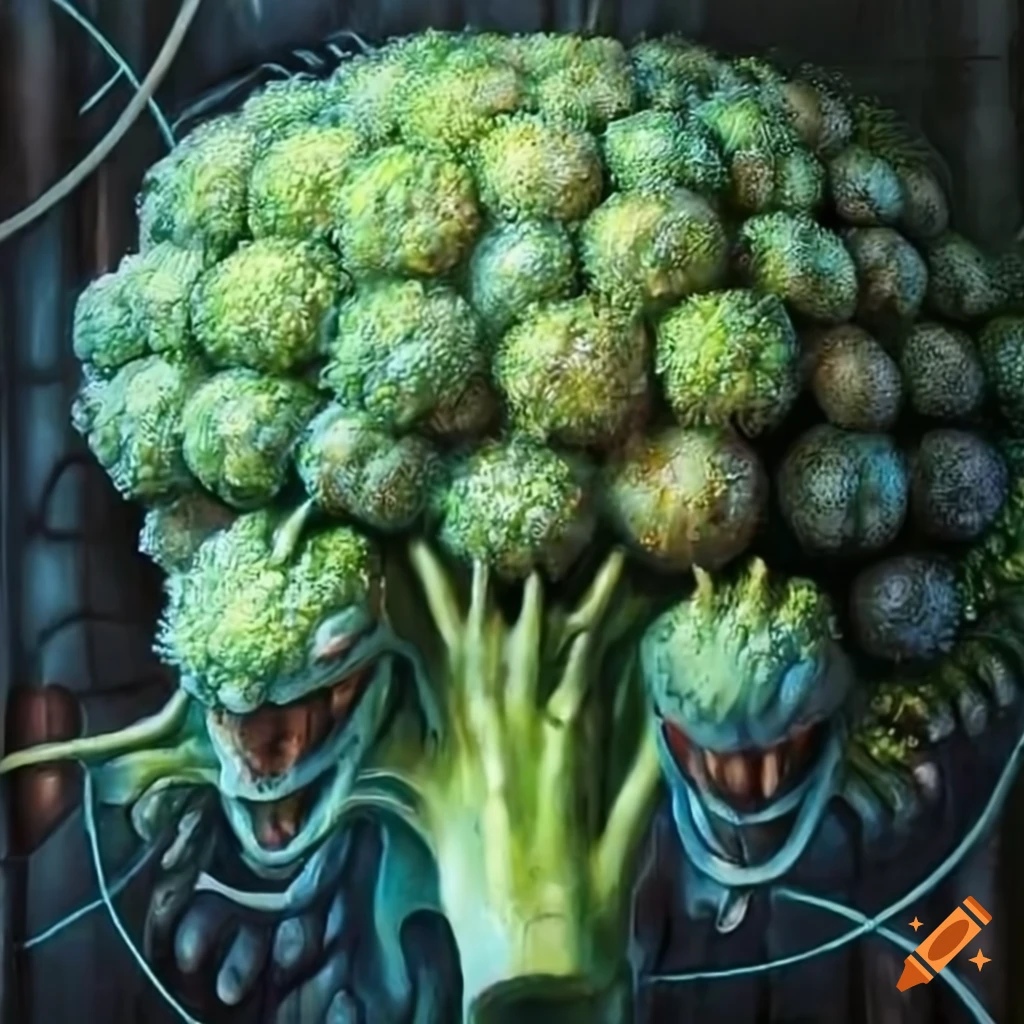 Broccoli art by h. r. giger on Craiyon