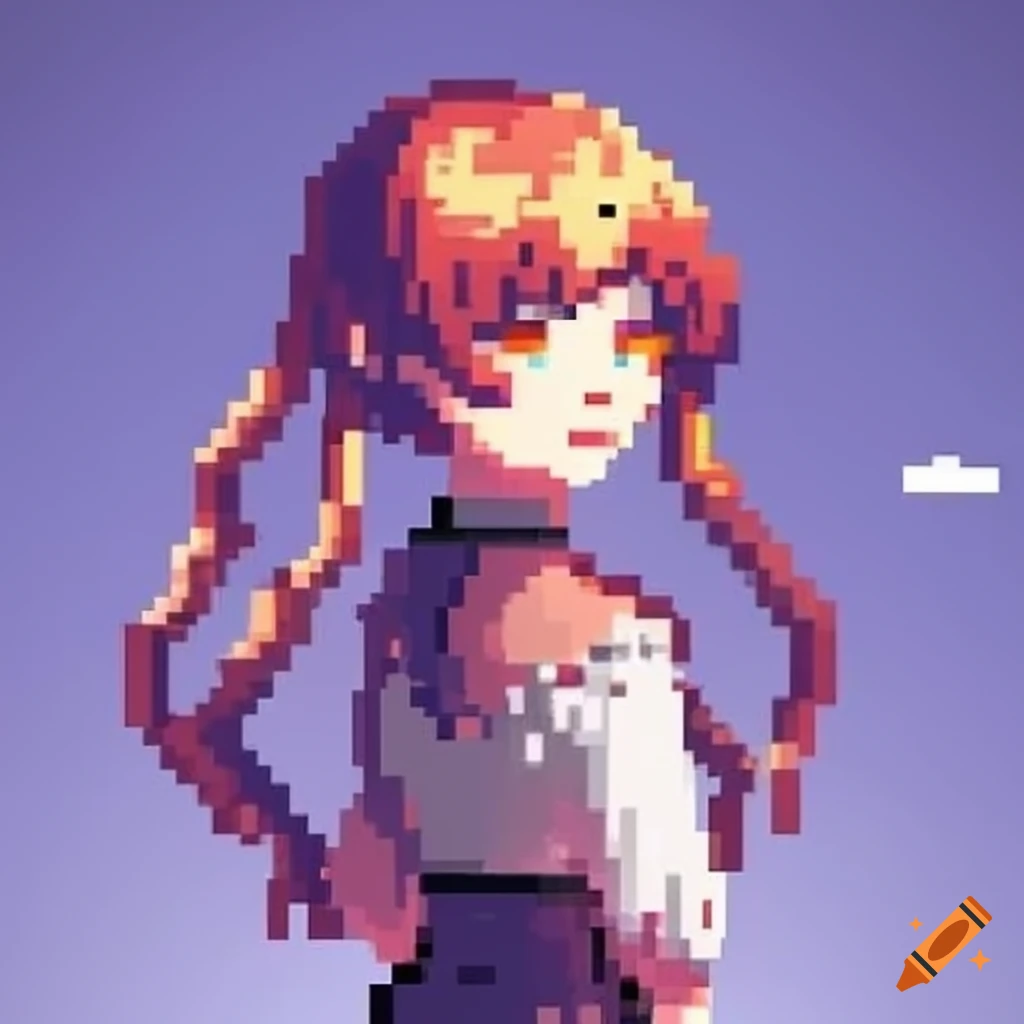 32x32 pixel art of anime on Craiyon