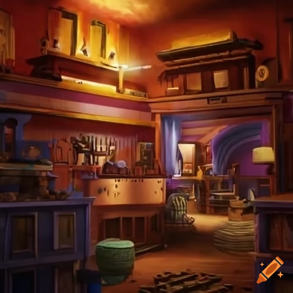 Interior of willie wonka's factory on Craiyon