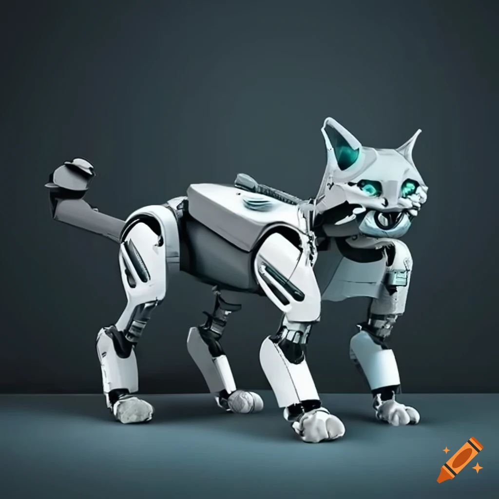 Modern robotic bobcat animal on Craiyon