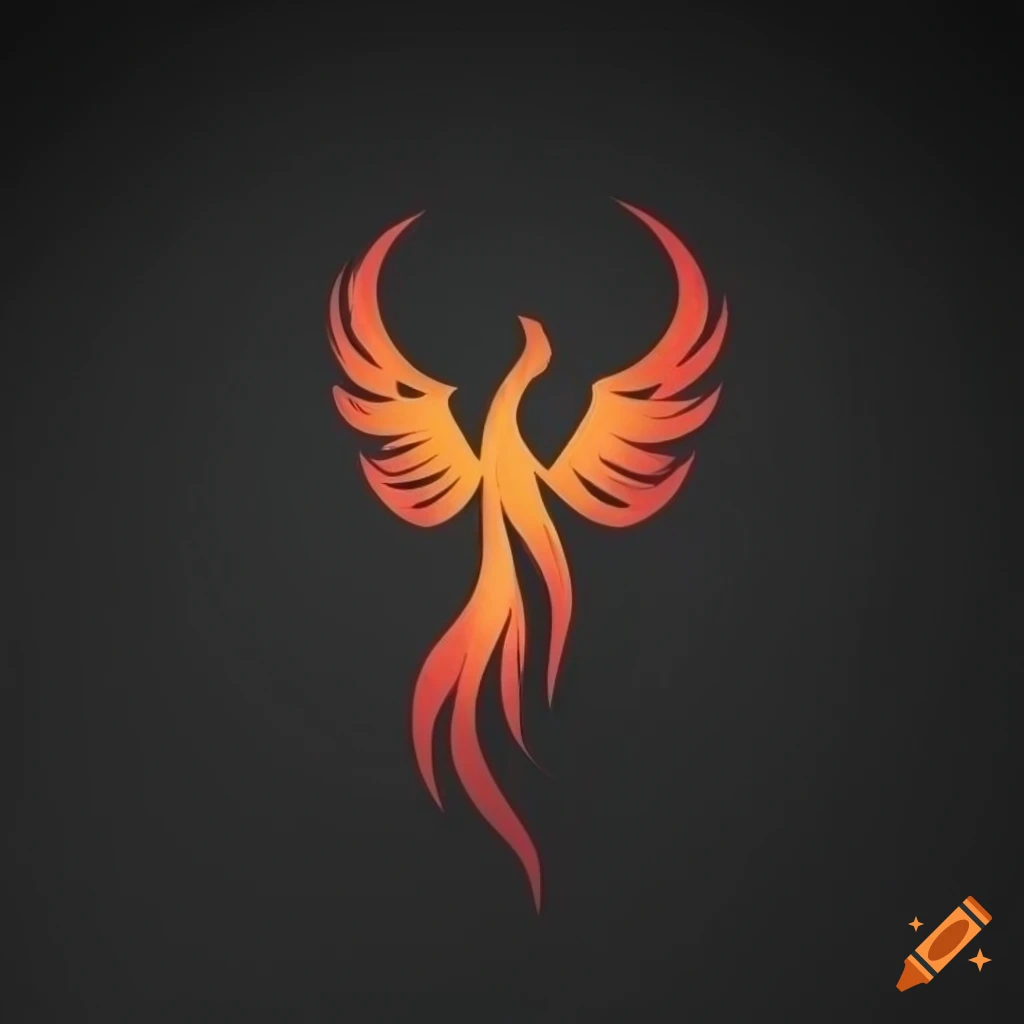 Minimalist phoenix logo design on Craiyon
