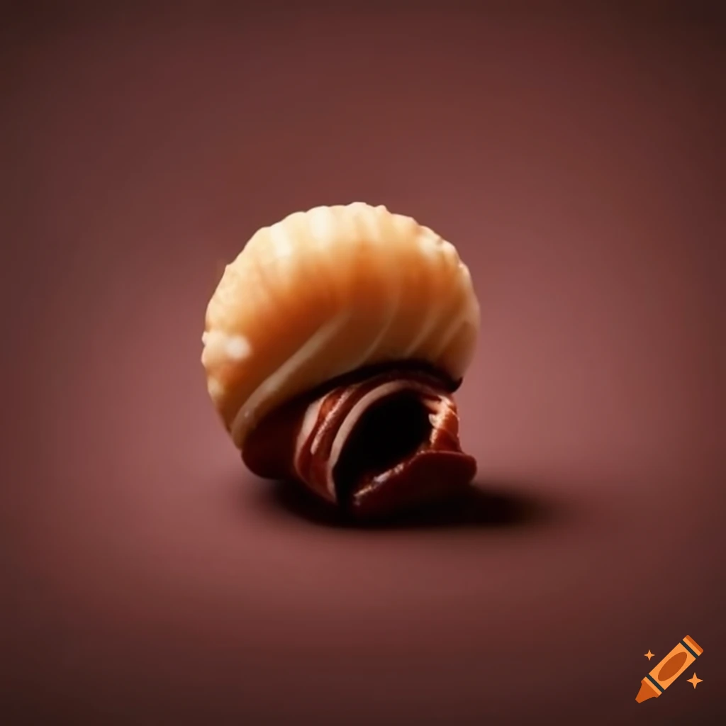 Chocolate-coated beannut with candy shell on Craiyon