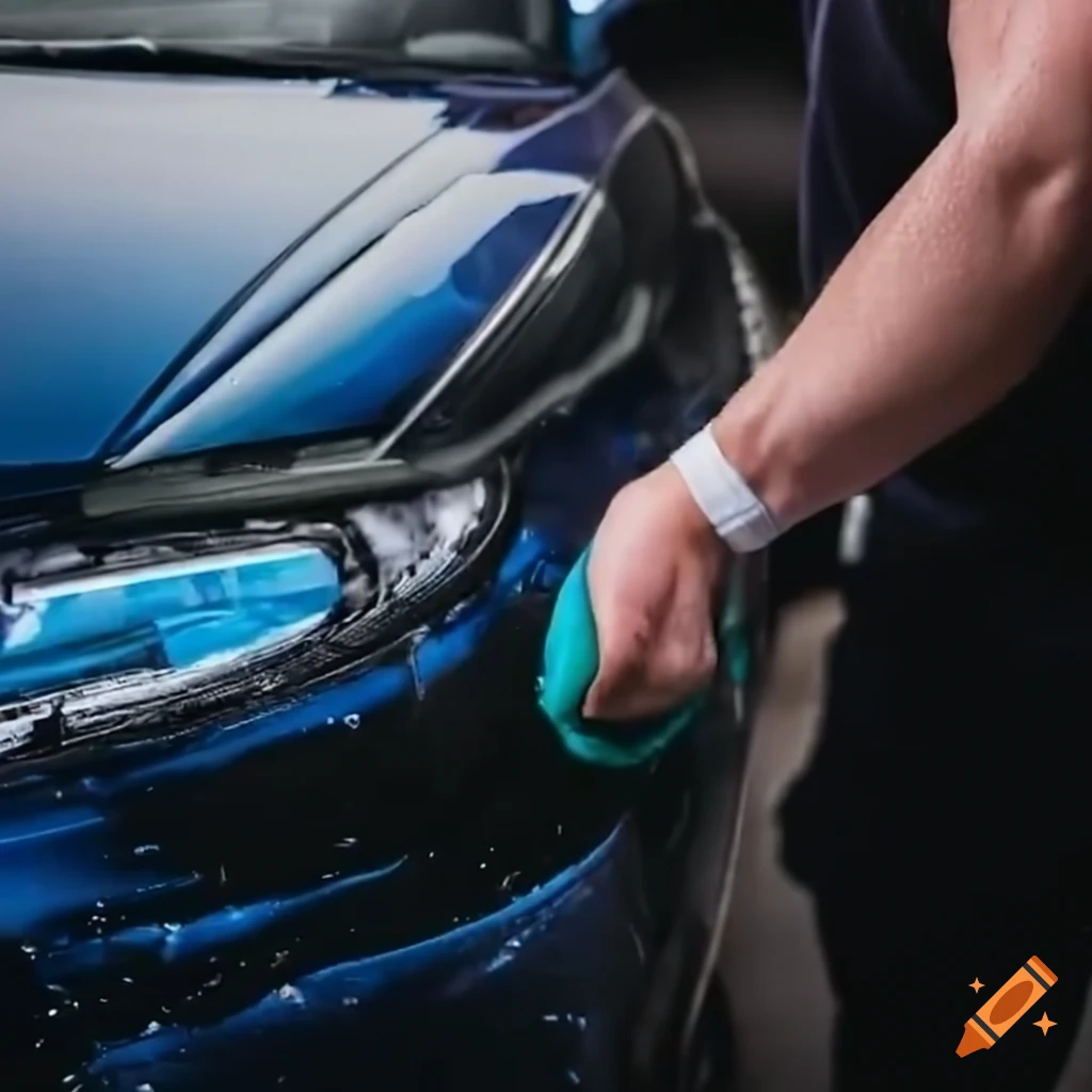 Sparkling clean car being detailed at a professional car detailing ...