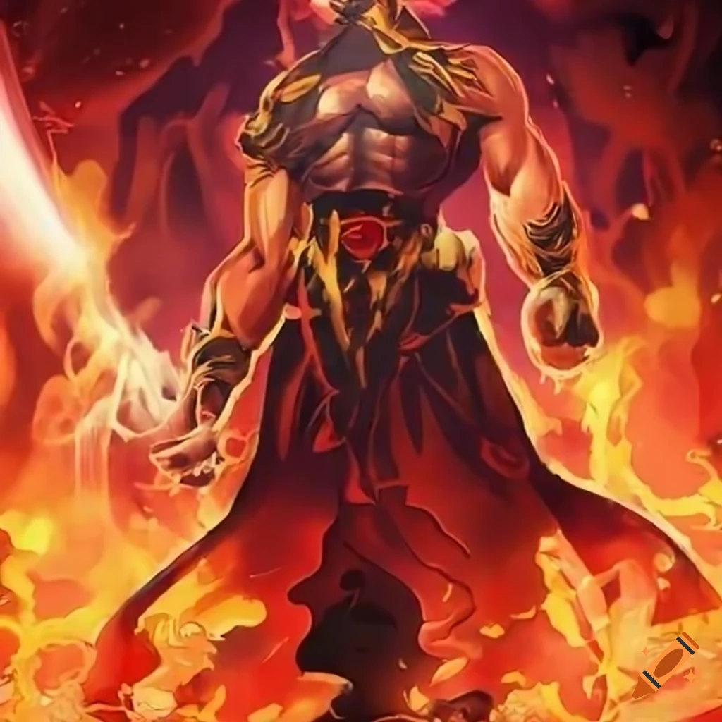 Magma man character akainu on Craiyon