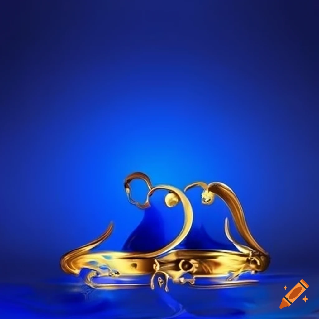 Royal blue and gold color combination on Craiyon