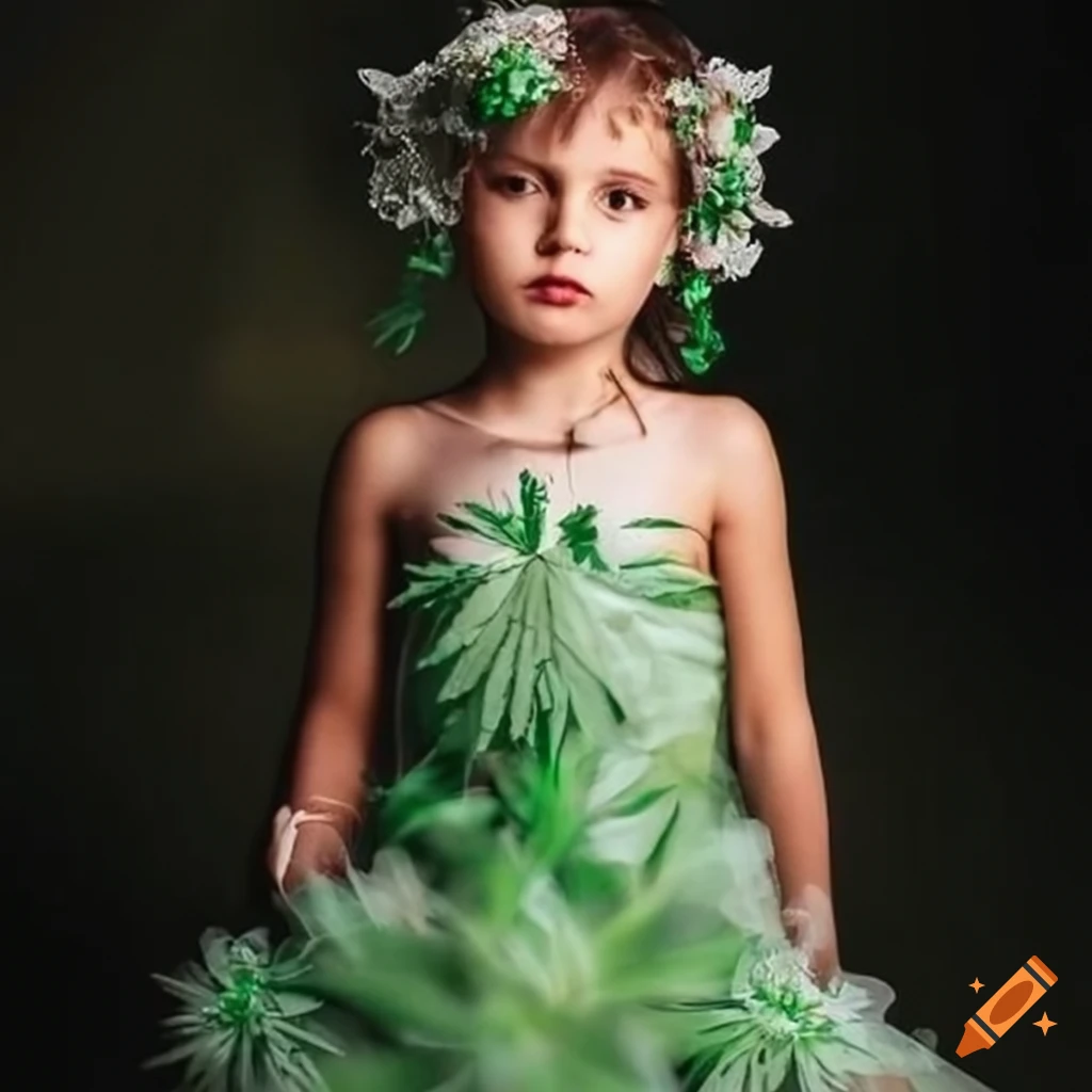 Marijuana flower dress design on Craiyon