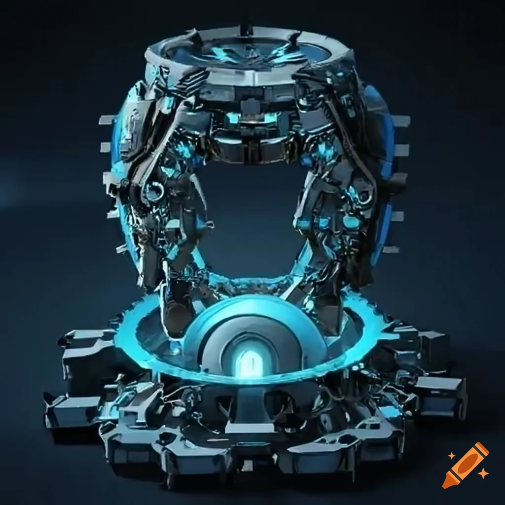 Intricate design of diamond-core robot mechanism on Craiyon