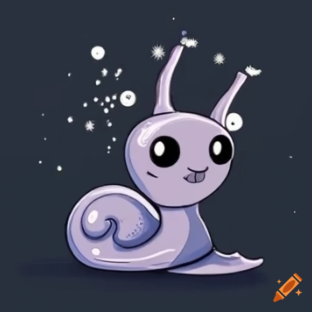 Cute space snail on Craiyon
