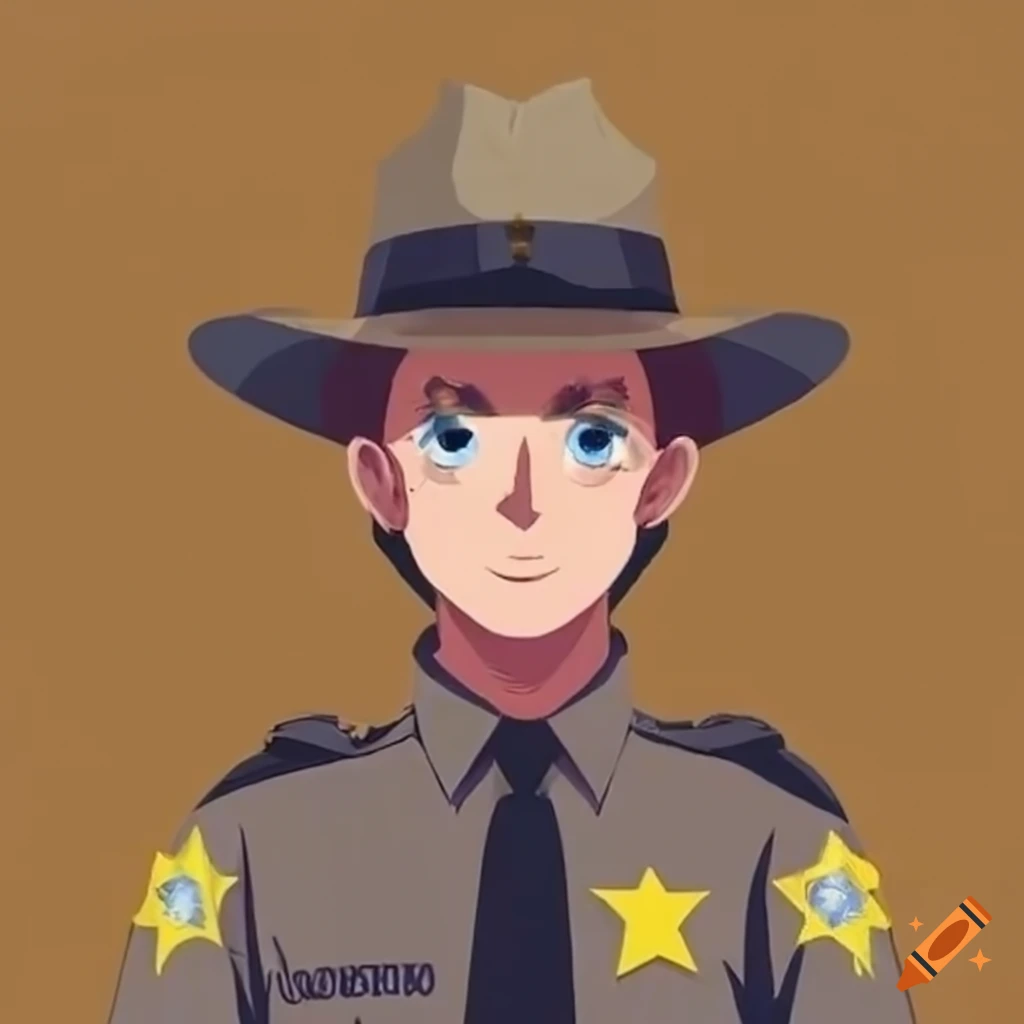 South carolina deputy sheriff with hat and star on Craiyon