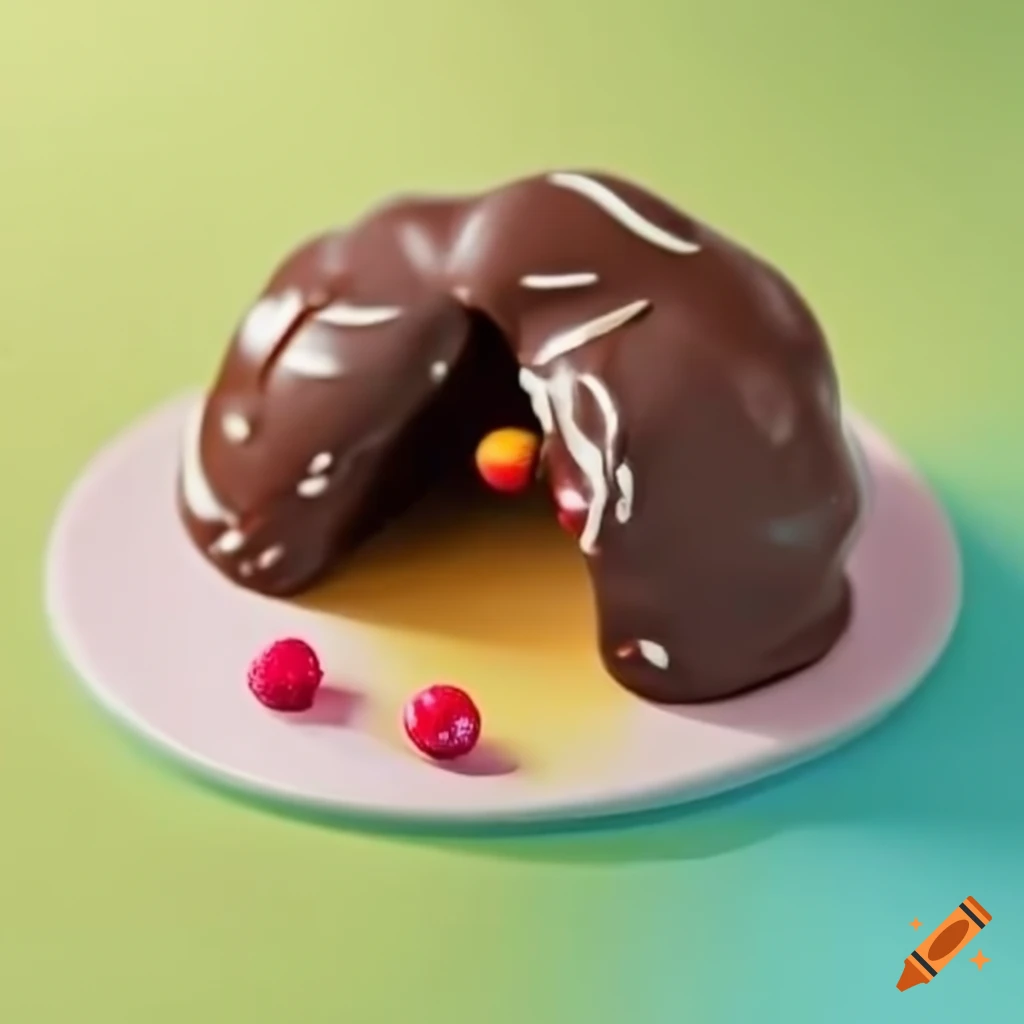 Chocolate-coated beannut with candy shell on Craiyon