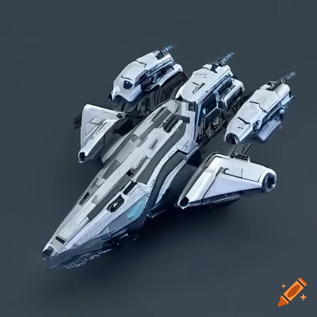 Futuristic spacecraft design inspired by halo, starship troopers, and ...