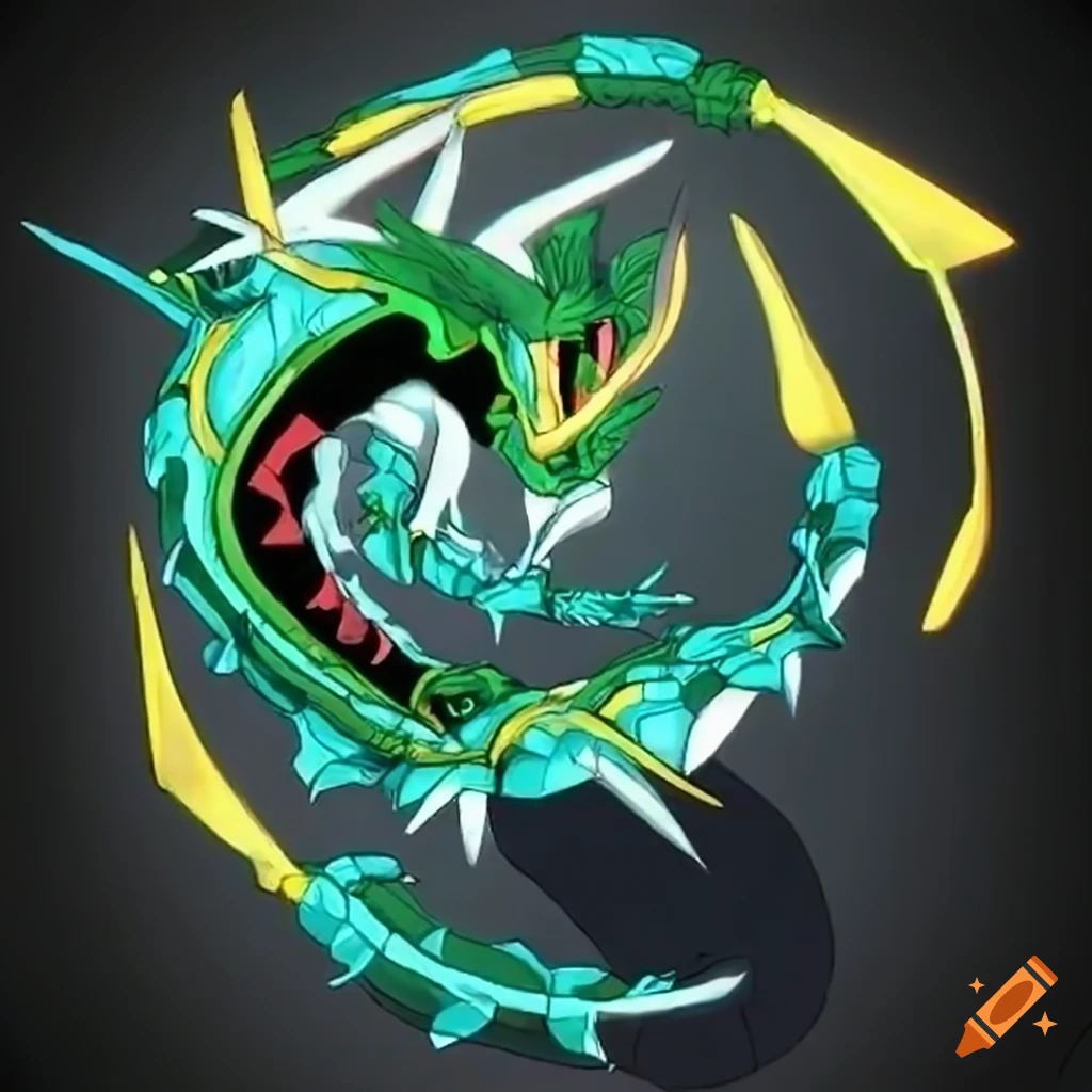 Master dragon fusion rayquaza on Craiyon
