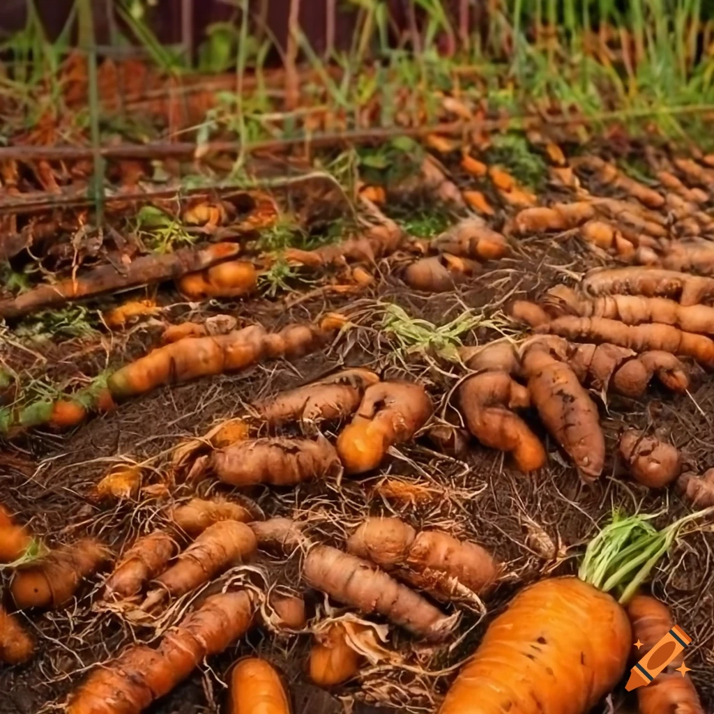 Devastated carrot patch on Craiyon