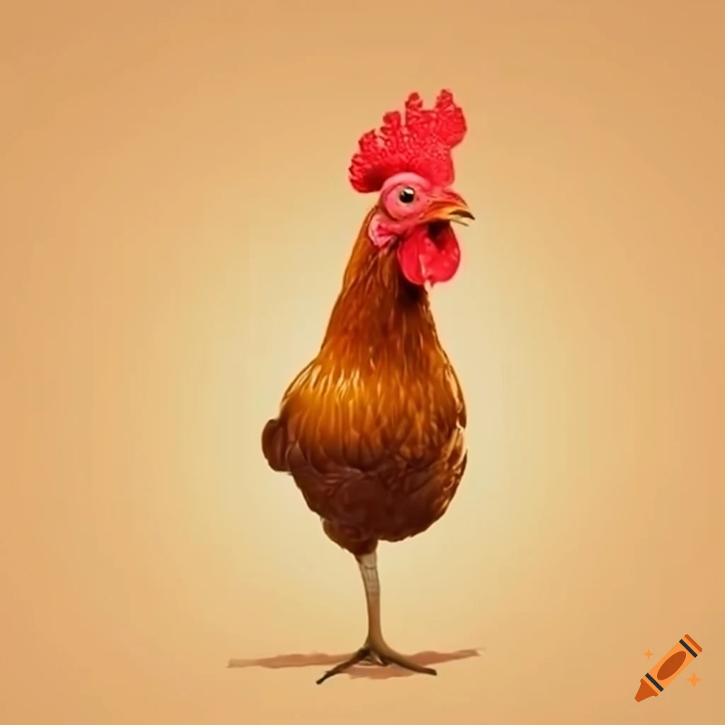 Chicken sitting on a golf ball with a golf club appearance on Craiyon