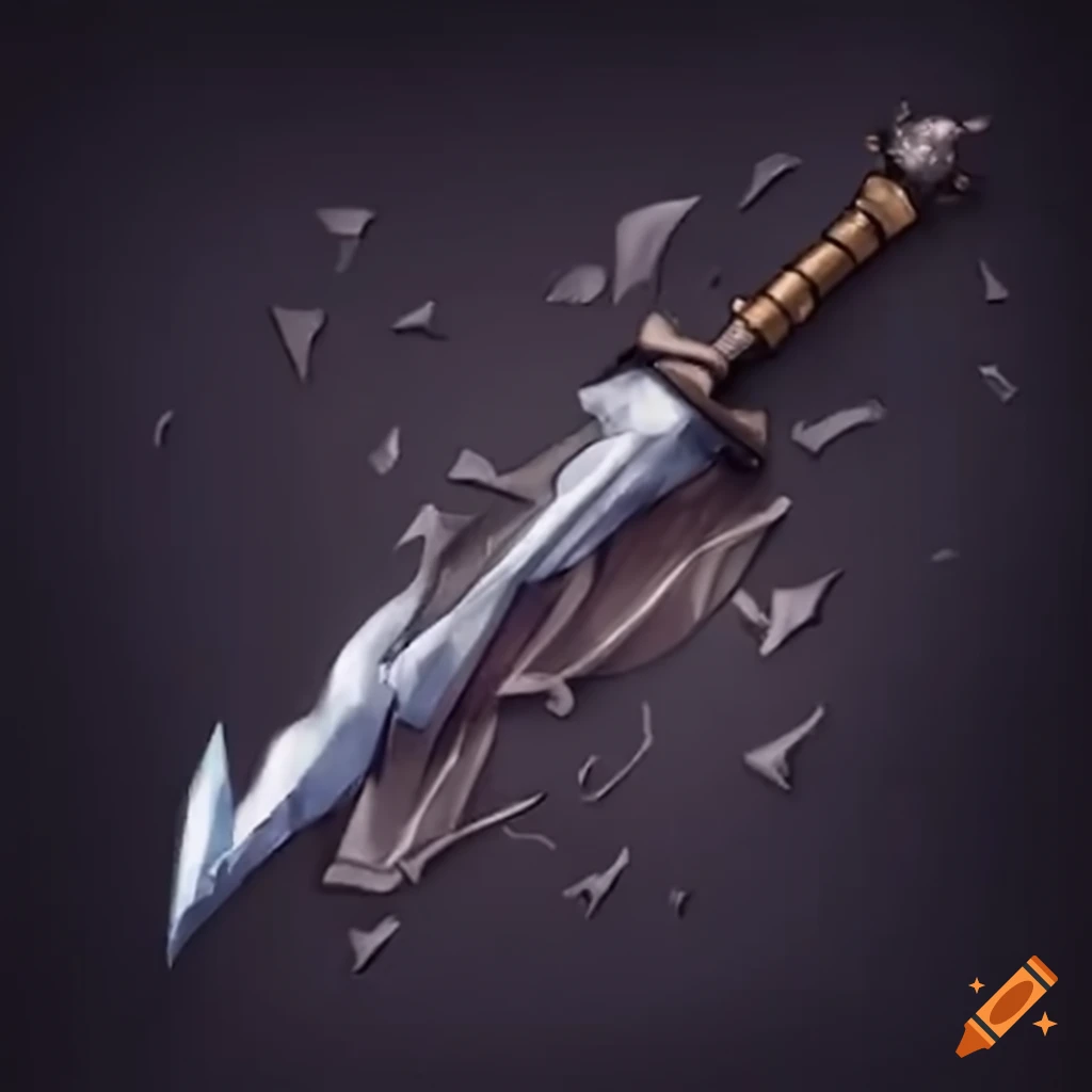 Broken sword into pieces on Craiyon