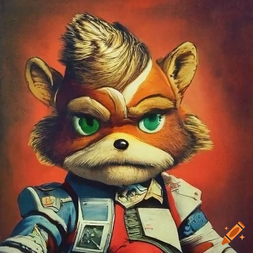 Intricate vintage Star Fox poster inspired by James Gurney and Norman ...