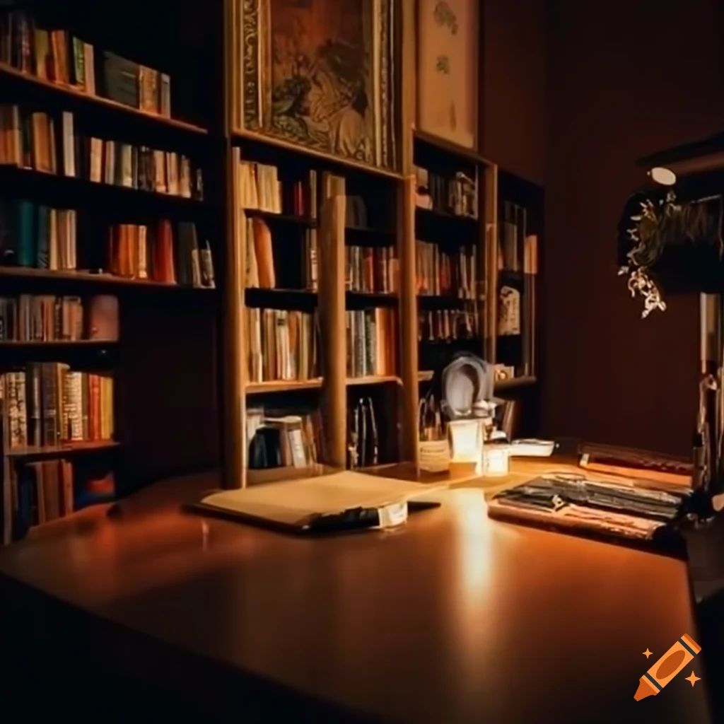 Study room interior on Craiyon