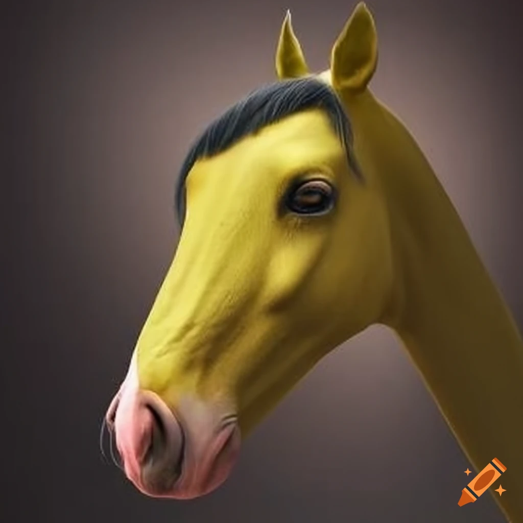 Yellow horse on Craiyon