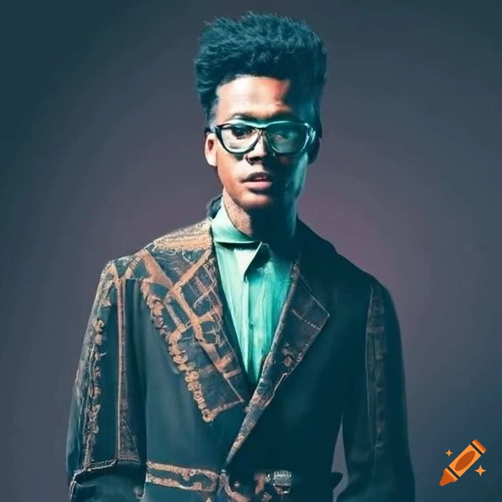 Portrait of a man in seattle fashion symbolizing culture and power on ...