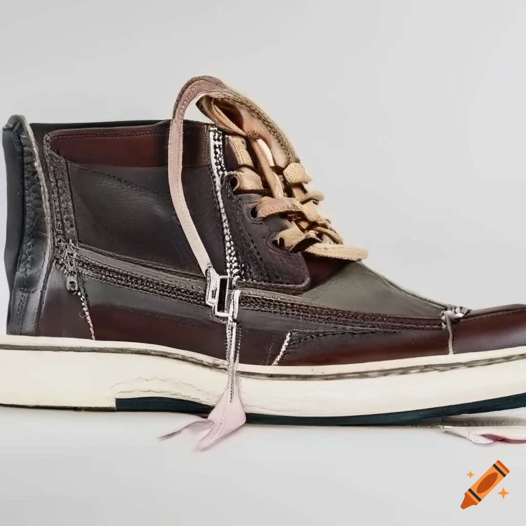 Pair of shoes with zipper detailing on soles on Craiyon