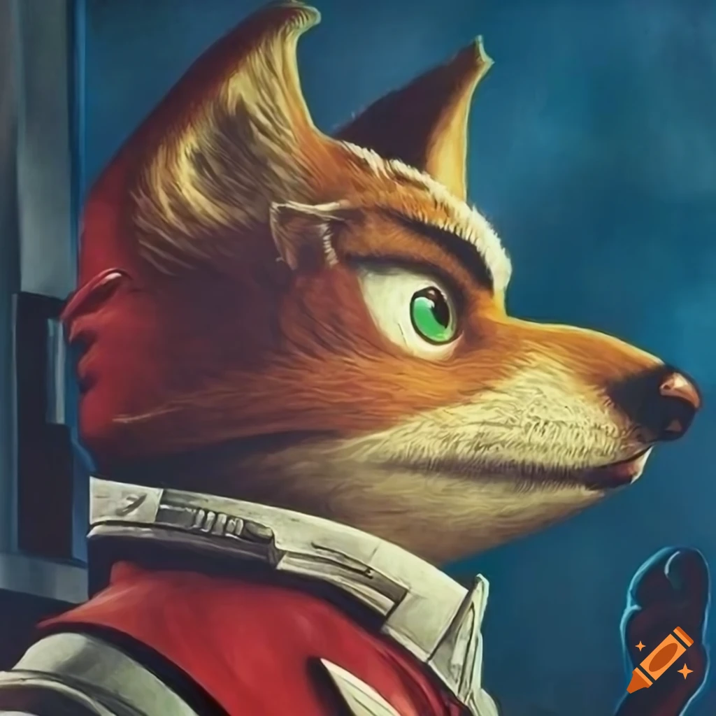 Intricate vintage Star Fox poster inspired by Miramax, James Gurney ...