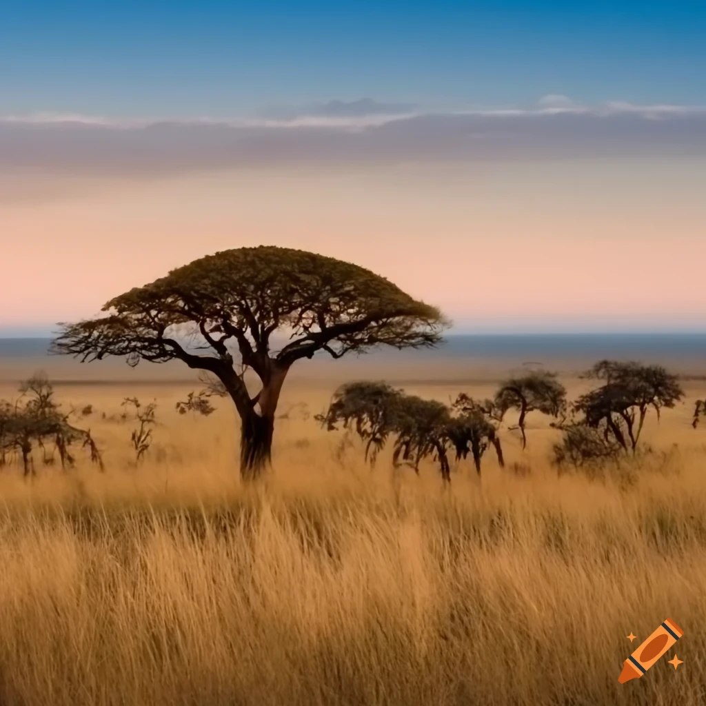 Savannah landscape in africa on Craiyon