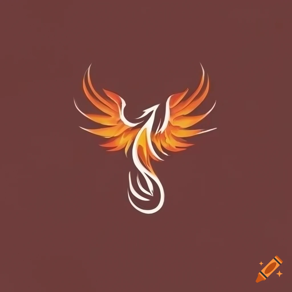 Minimalist phoenix logo design on Craiyon