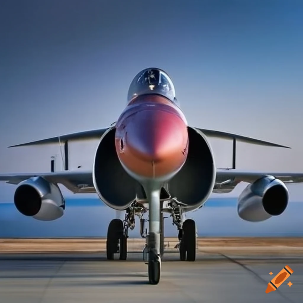 Symmetrical mig-21 jet fighter front air intake on Craiyon