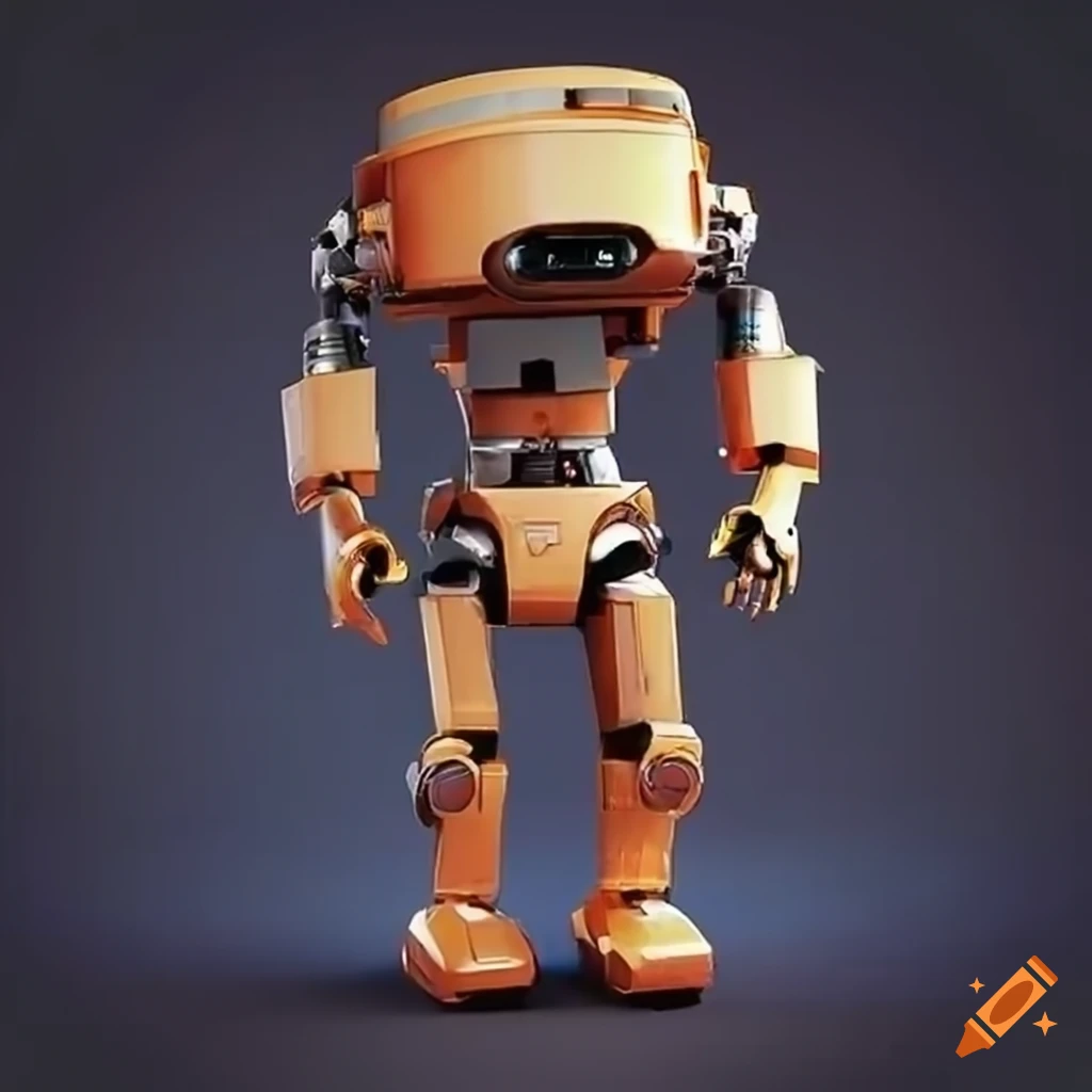 Robot chappy titan in a post-apocalyptic setting on Craiyon