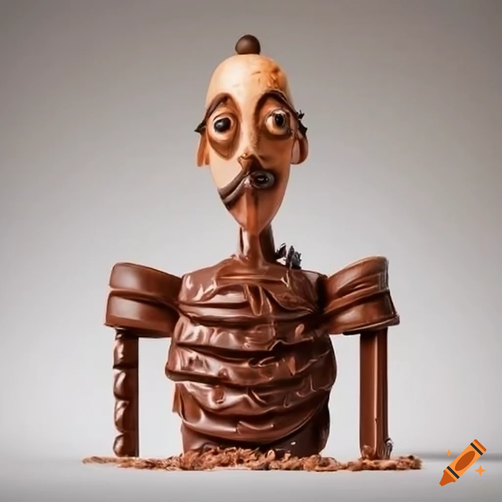 Chocolate sculpture of don quixote on Craiyon