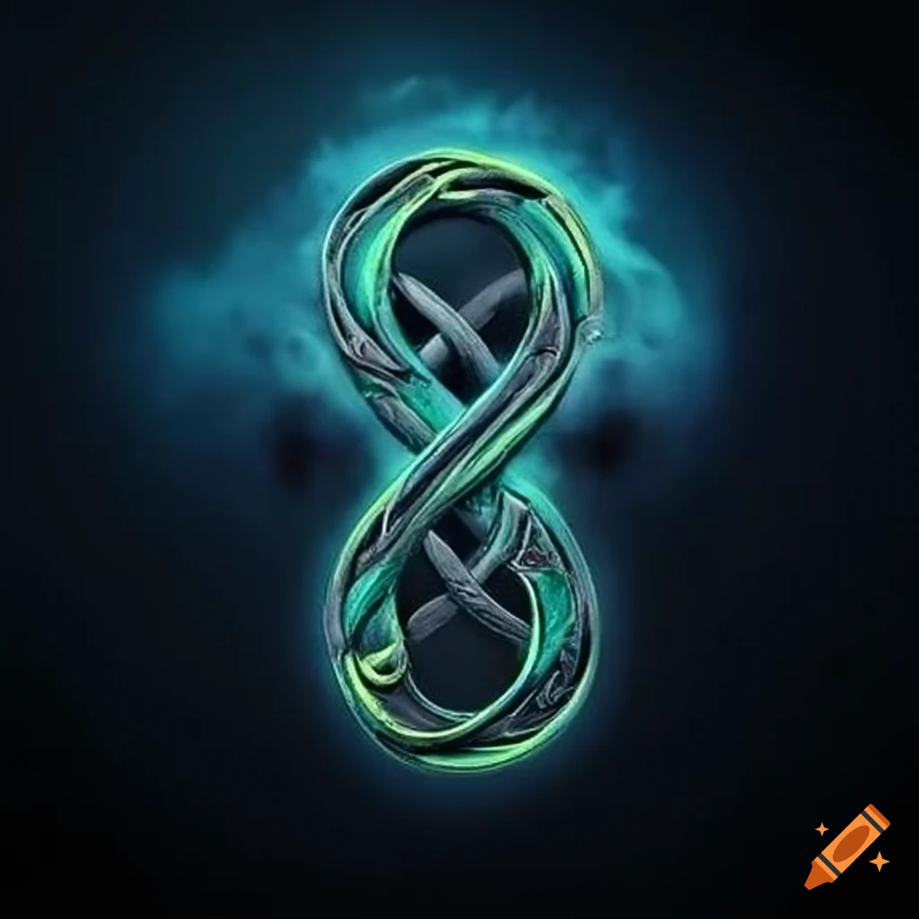 Celtic infinity symbol knot with a fighter jet on Craiyon