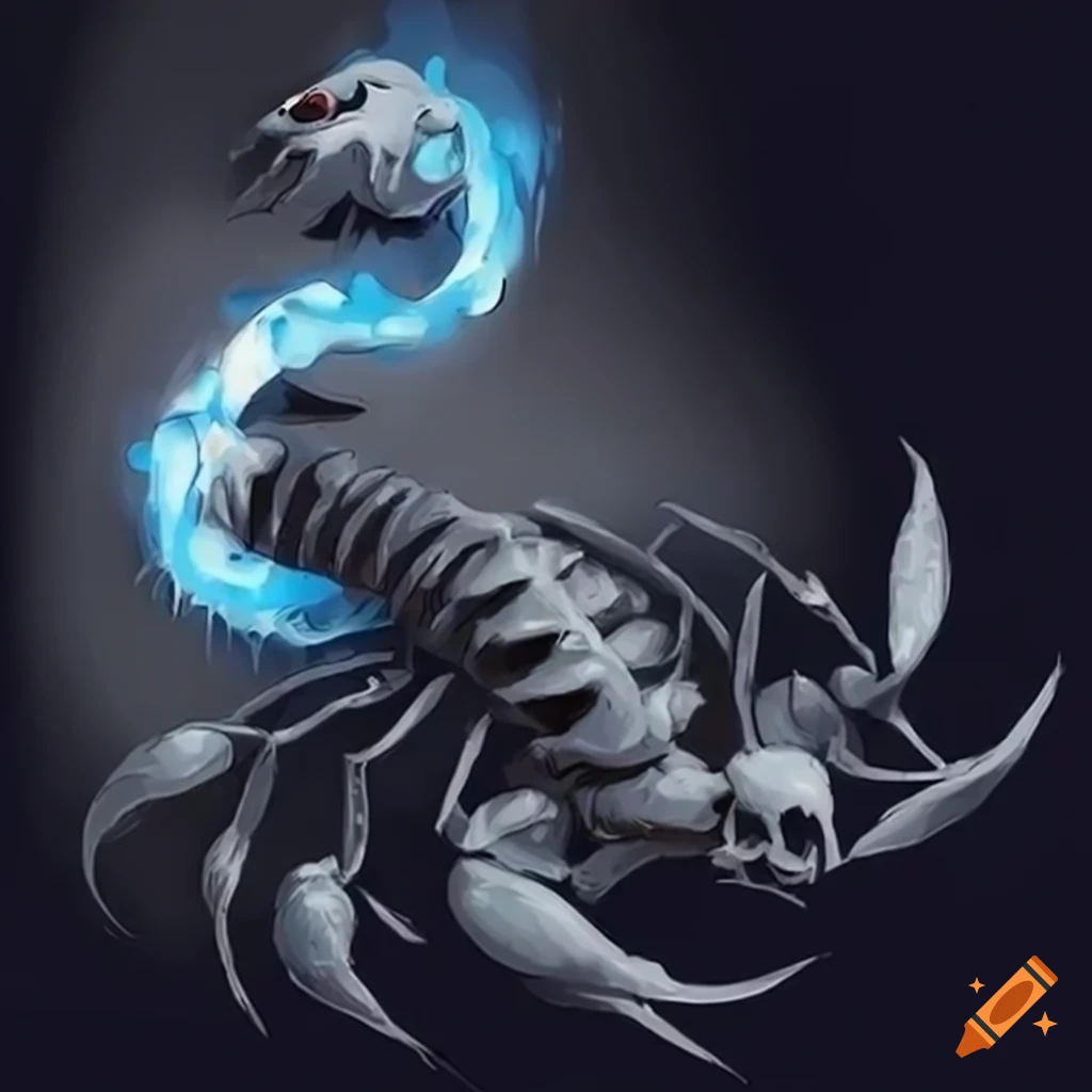 Mysterious Water-type Pokemon with scorpion-like features and a skull ...