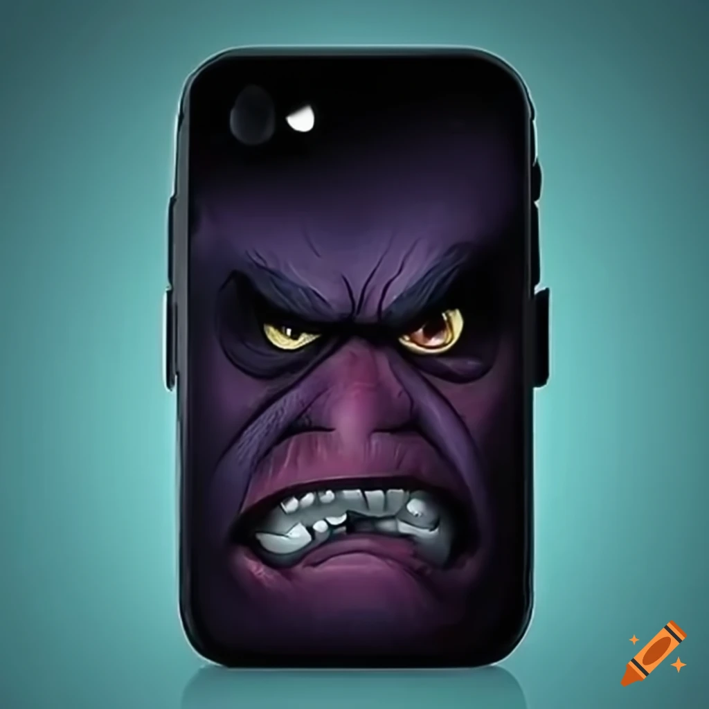 Angry iphone on Craiyon